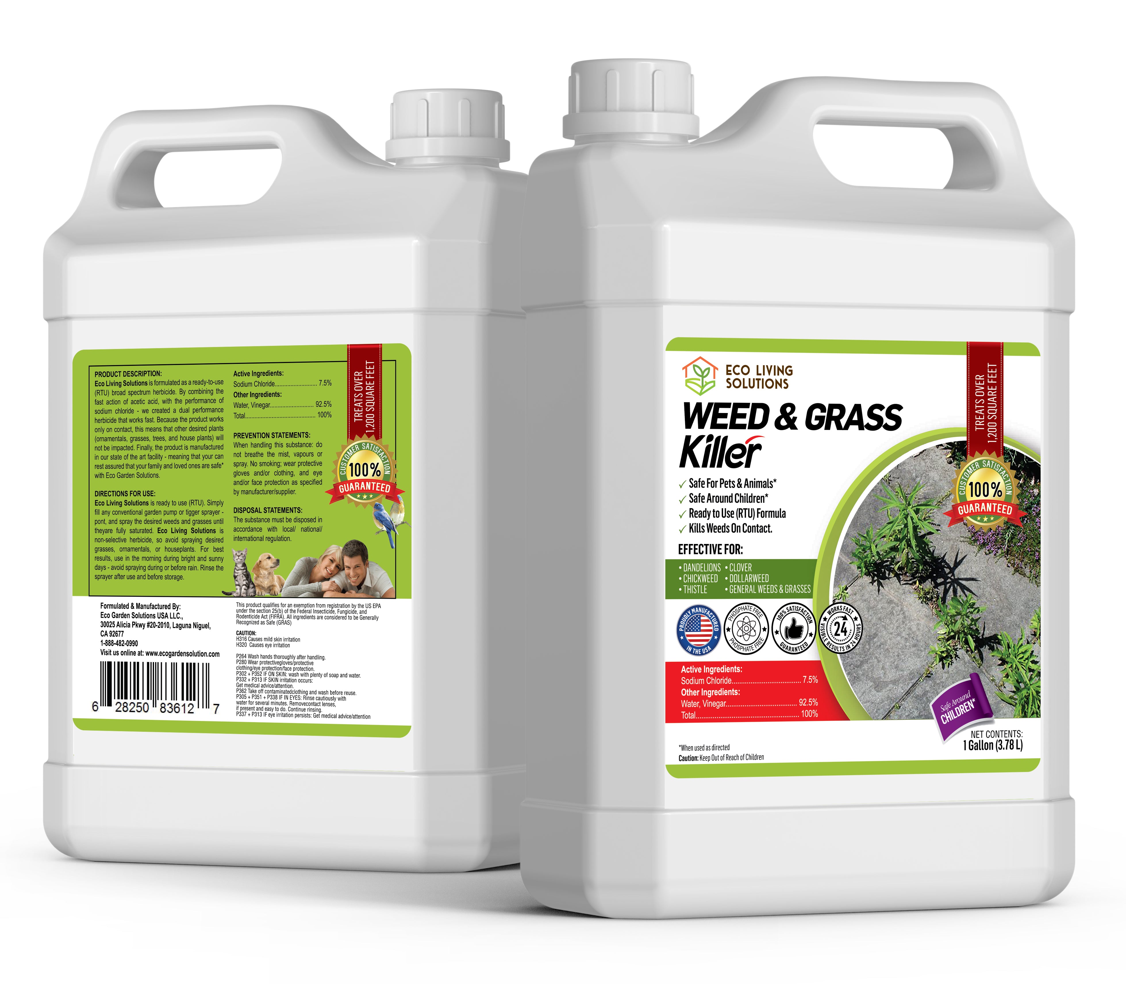 Organic Weed Killer - Pet Safe Weed Killer for Lawns & Gardens – Eco ...